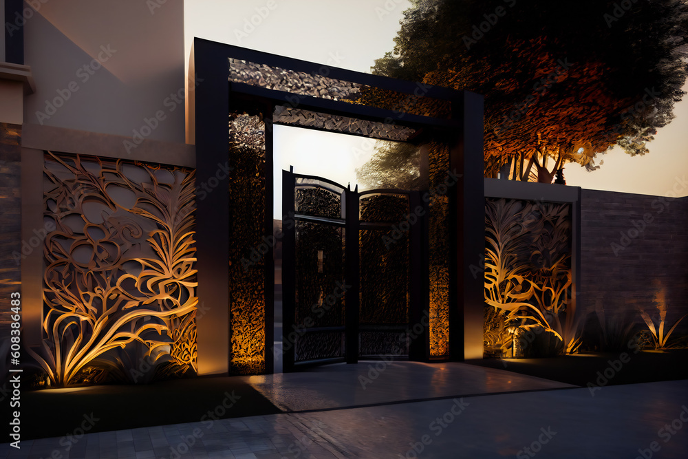Innovative Main Gate Design. Modern Entrance Portal Architecture ...