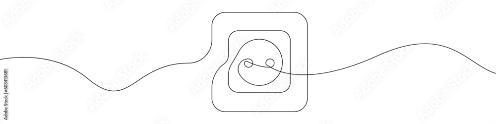 Home outlet icon line continuous drawing vector. One line Rosette icon ...