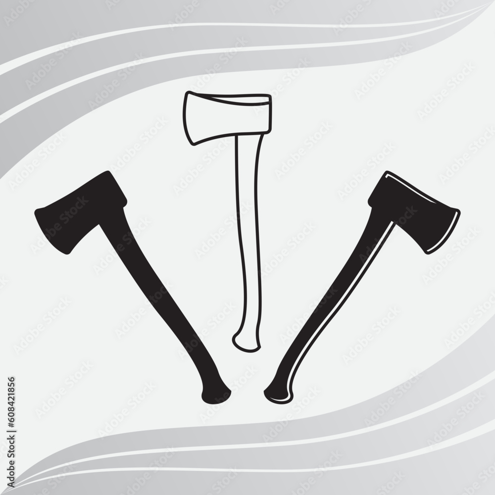Axe, Axe Silhouette,Lumberjack Svg, Axe SVG, Axe Clipart, Cross Axe ...
