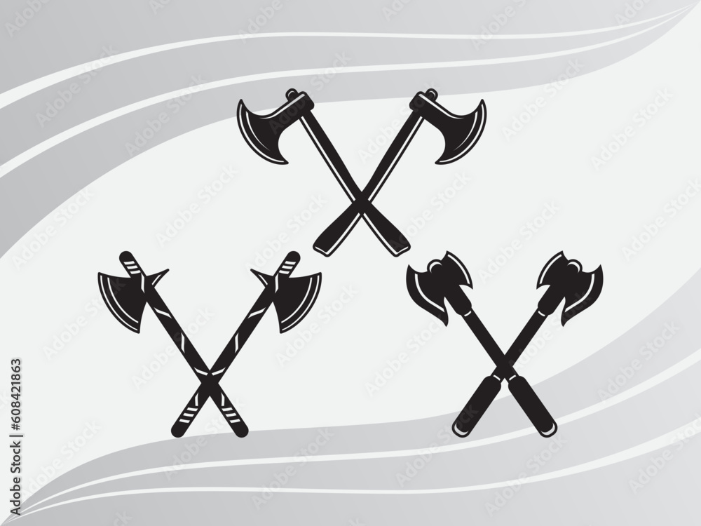 Axe, Axe Silhouette,Lumberjack Svg, Axe SVG, Axe Clipart, Cross Axe ...