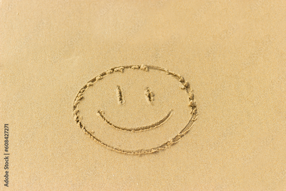 Smiley Face At The Beach