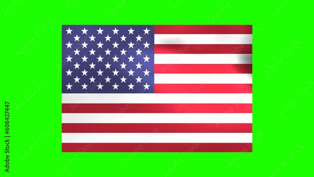 Green American Flag Png