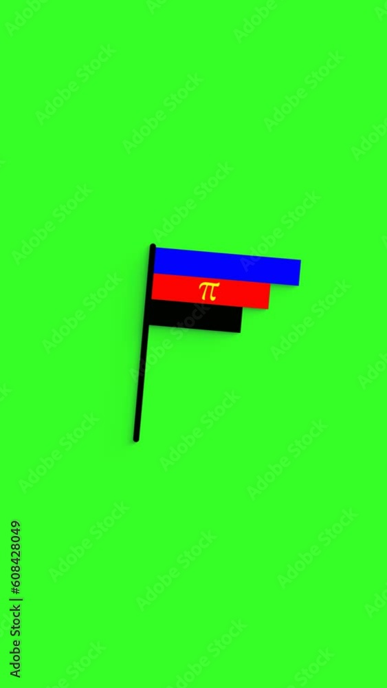 Polyamory pride flag loop animation video. Alpha channel. Pride month ...