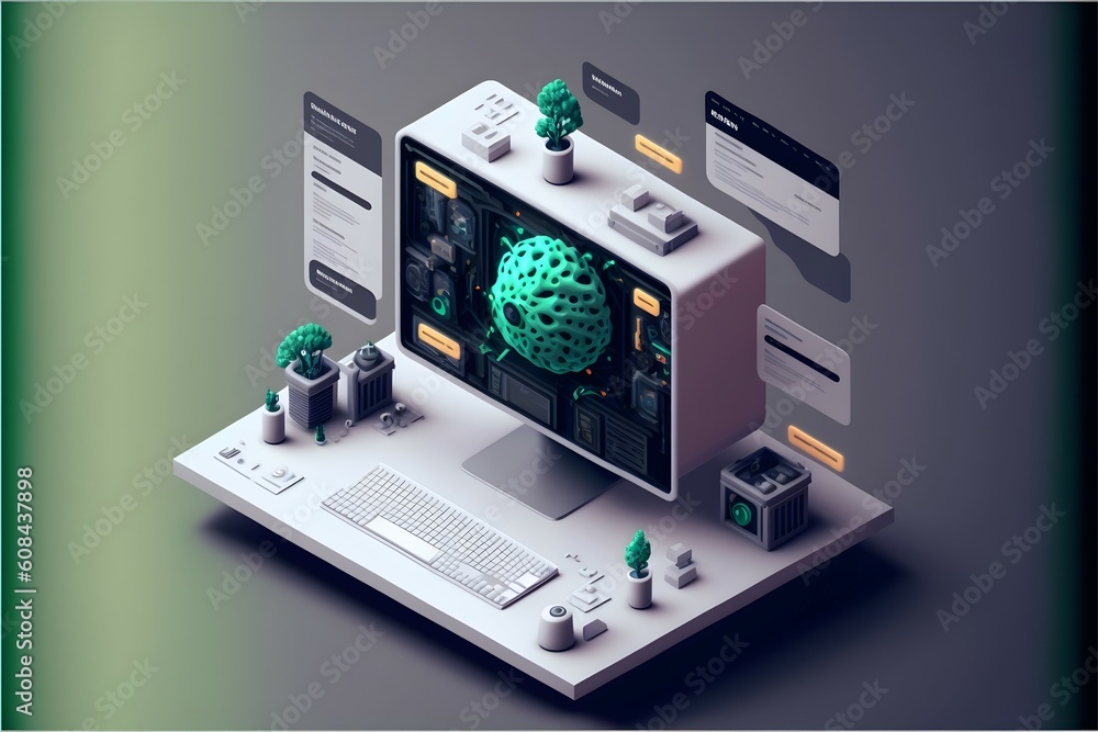 white, clean, wallpaper, agency web design, coding, isometric, mockup ...
