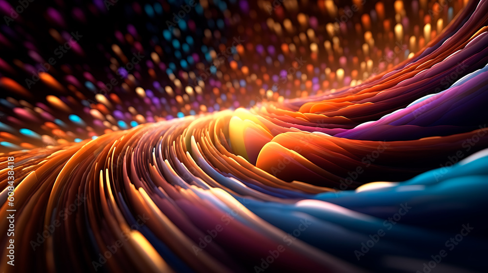 Abstract background with colorful lines..Bright neon rays and glowing ...