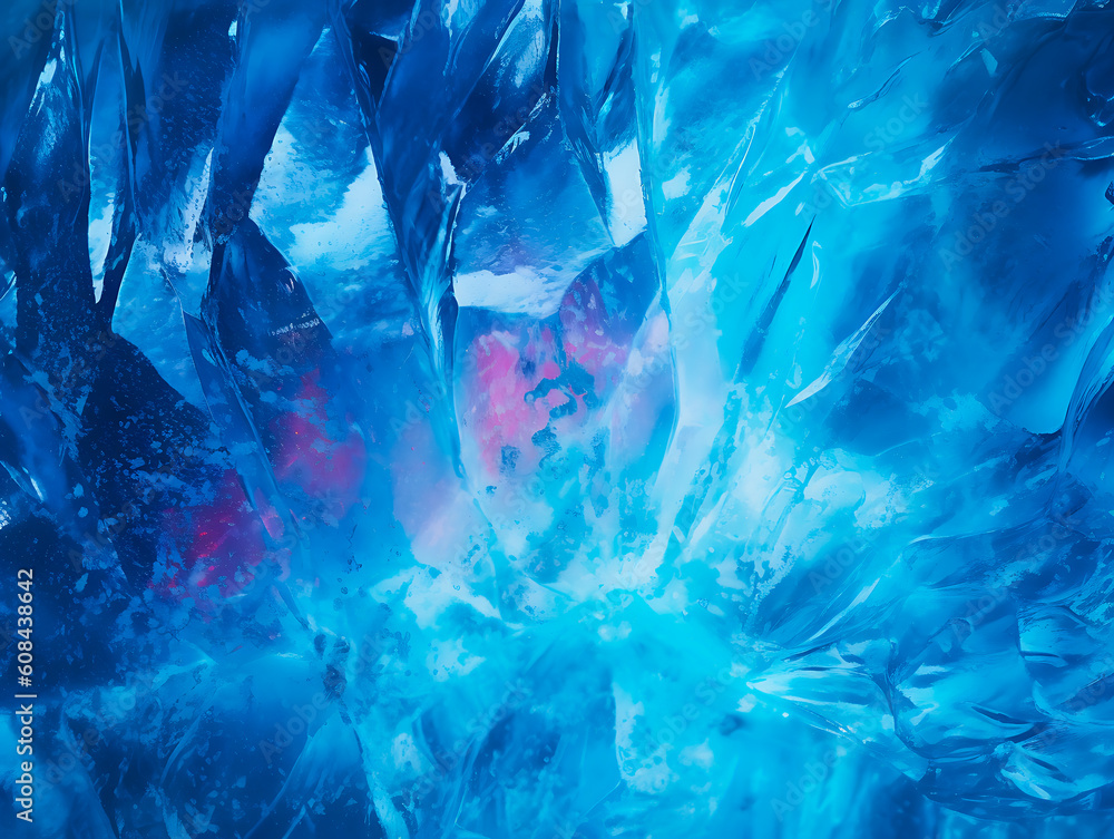 Colorful drawing art of a glacier. Bright and rich image of an iceberg ...