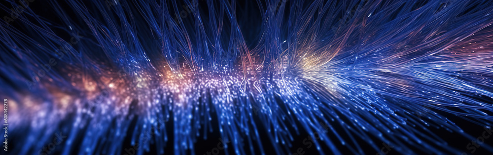 Abstract close up fiber optics light for background. Holiday concept ...