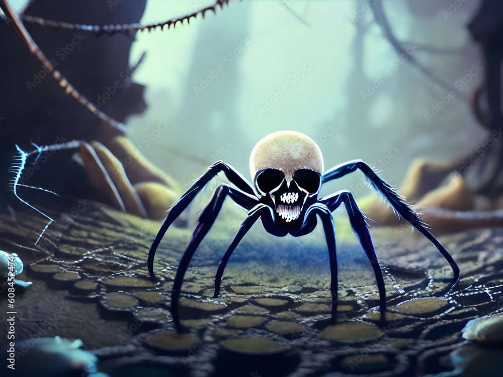 Spooky scary abstract spider background seq 3 of 26 Stock Illustration ...