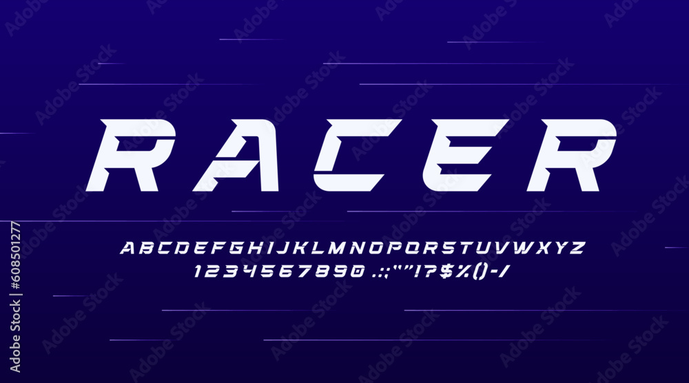 Sport modern font, strong bold type, futuristic typeface alphabet ...
