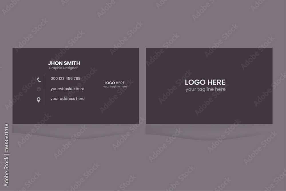Business Card design template, Creative business card, Clean Business ...