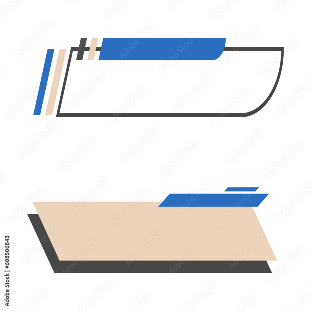 Box titles decoration modern. Vector digital callout box for design and ...