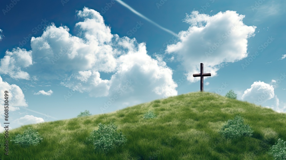 Beautiful Cross background for Christian churches, Holy spiritual faith ...