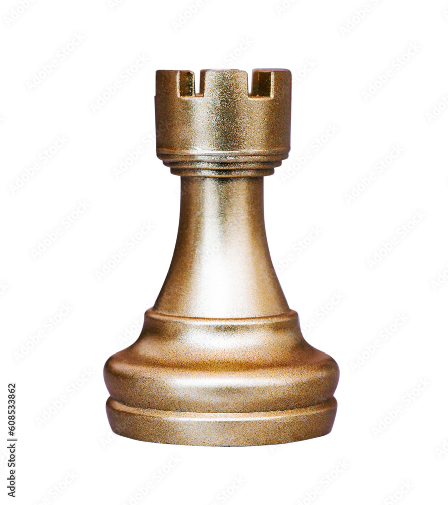 Chess rook (castle) isolated on transparent Background. Stock Photo ...