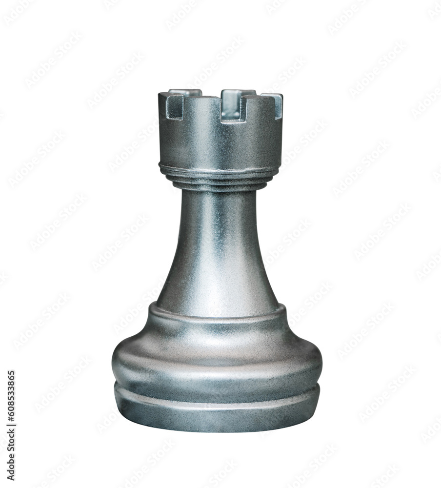Chess rook (castle) isolated on transparent Background. Stock Photo ...