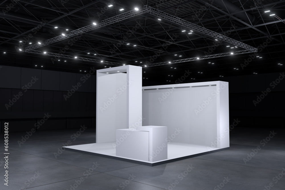 Exhibition stand for mockup and Corporate identity,Display design.Empty ...