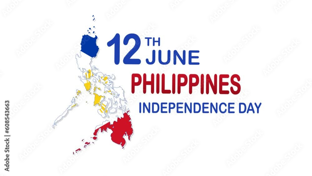 happy independence day philippines celebration animation with ...