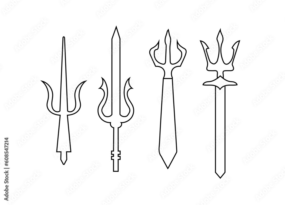Trident and Sword combination. Trishul sword vector svg file. Pendant ...
