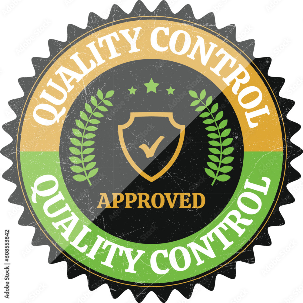 Quality Control Approved Stamp, Badge, Icon, Seal, Emblem, Quality ...