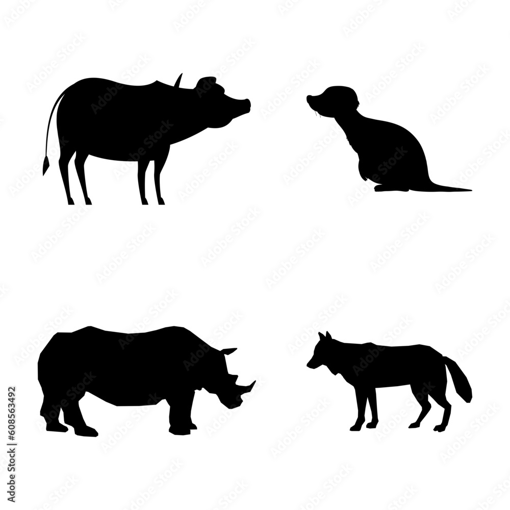 Animal day silhouette, Wild animals and Nature silhouette, National ...