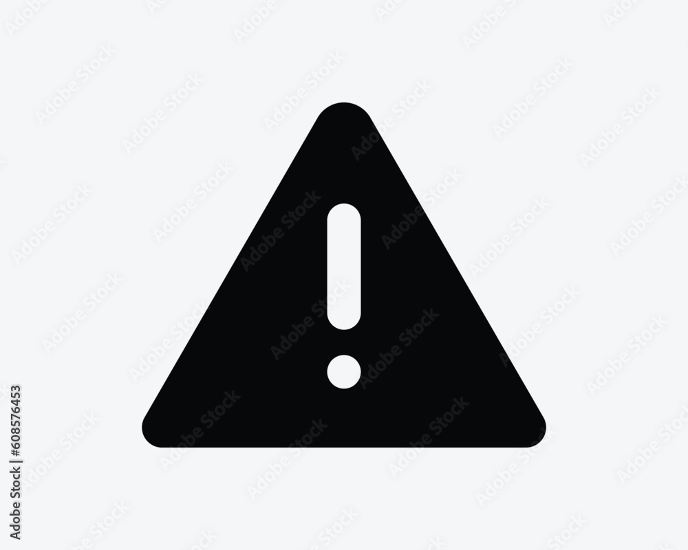 Alert Triangle Icon Icon. Hazard Danger Attention Risk Safety Caution ...