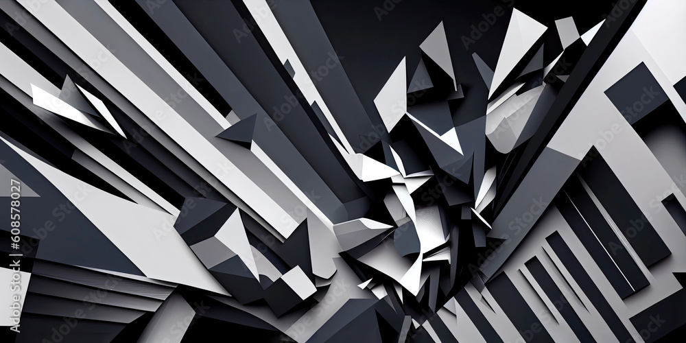 Modern abstract geometric grayscale wallpaper background design ...
