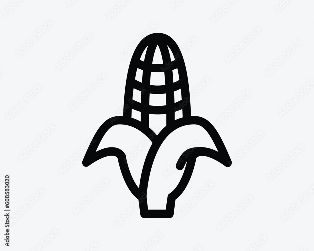Corn Icon. Grain Maize Farm Agriculture Food Farming Harvest Crop ...