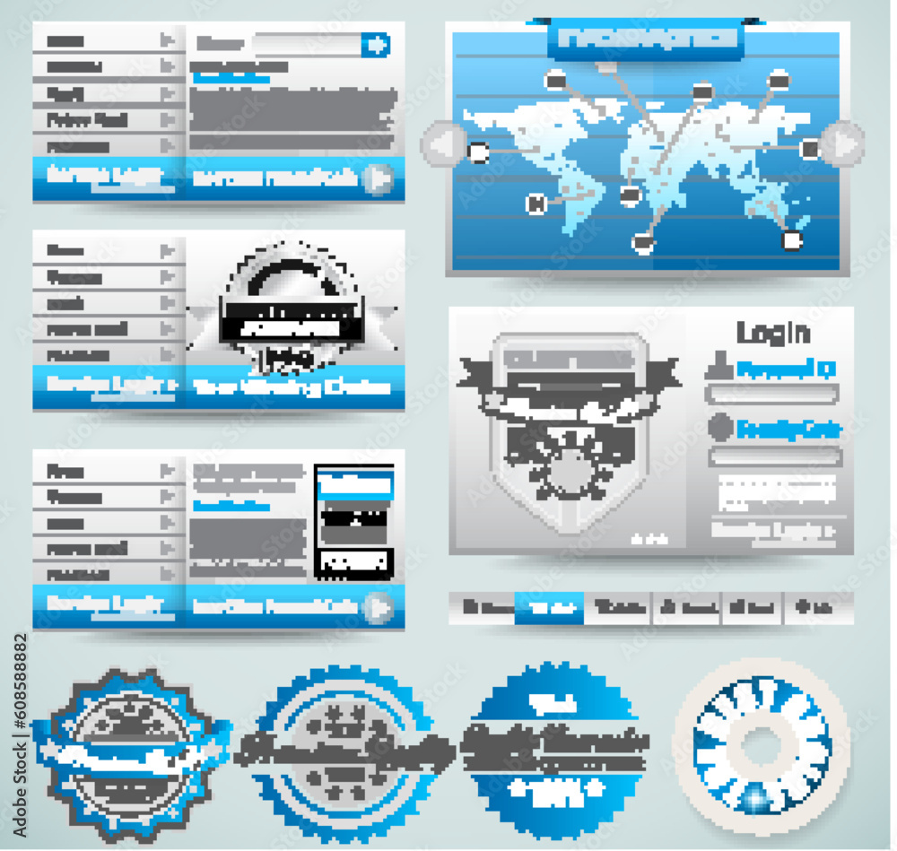 Vetor de Premium templates and Web stuff master collection: graphs ...