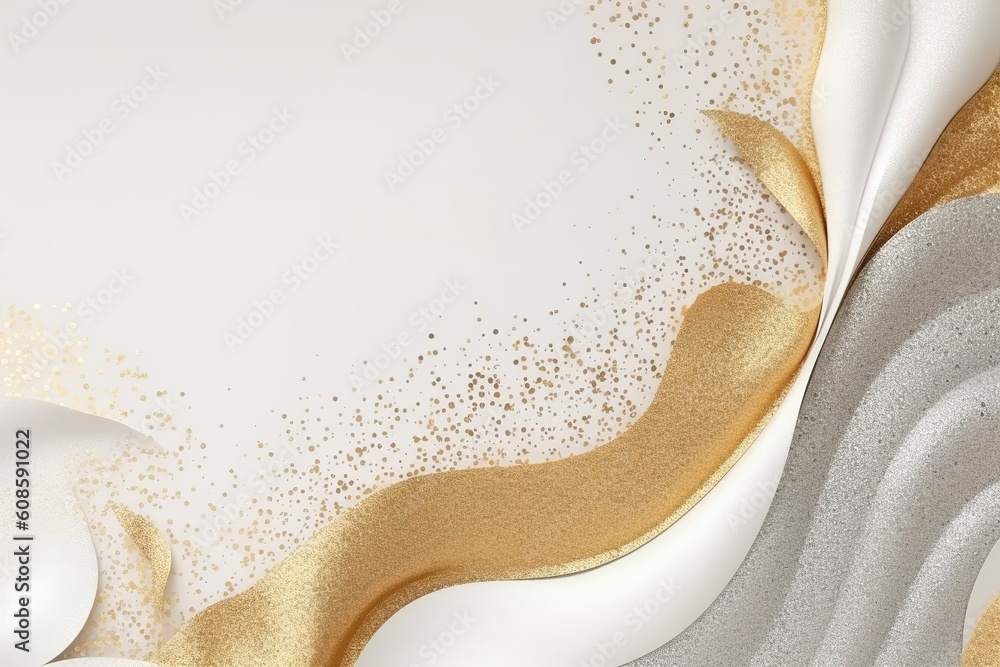 Gold white glitter wedding anniversary birthday background Stock ...