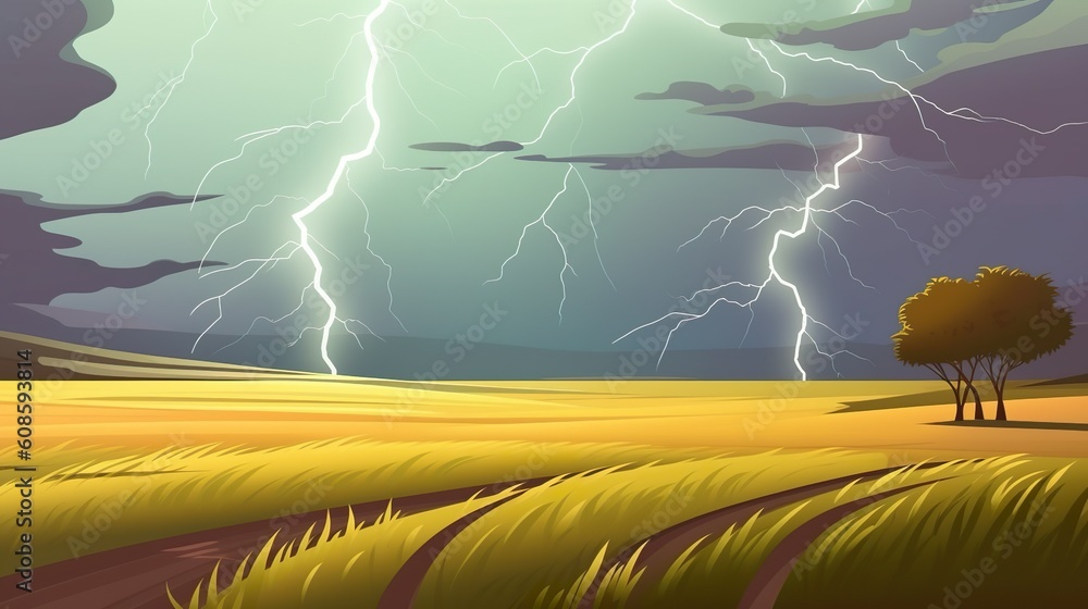 Abstract background lightning tearing. An illustration image with a ...