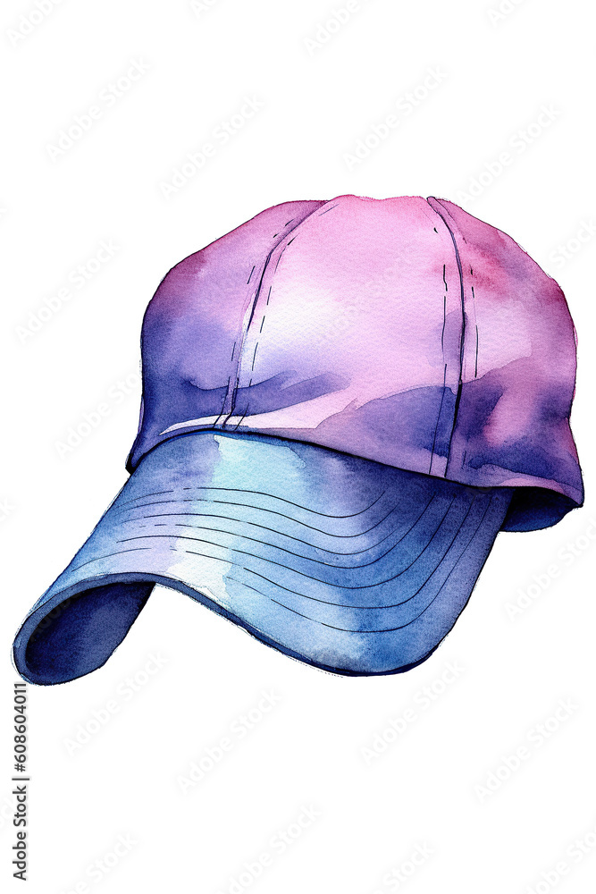 cap hat watercolor clipart cute isolated on white background Stock ...