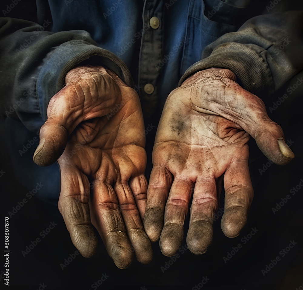 hands poor old man or beggar begging you for help sitting at dirty slum ...