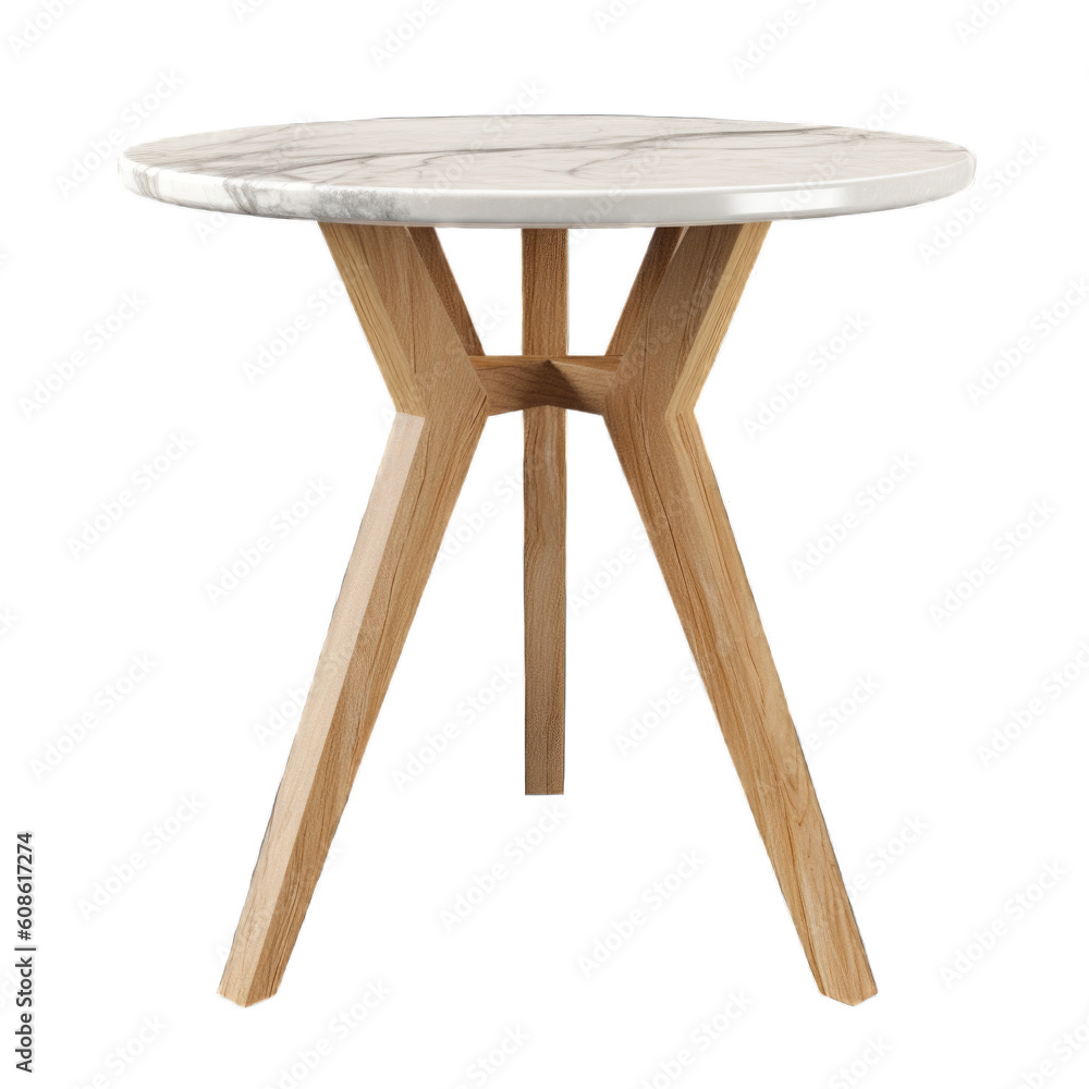 Freestanding side table isolated on transparent background. Generative ...