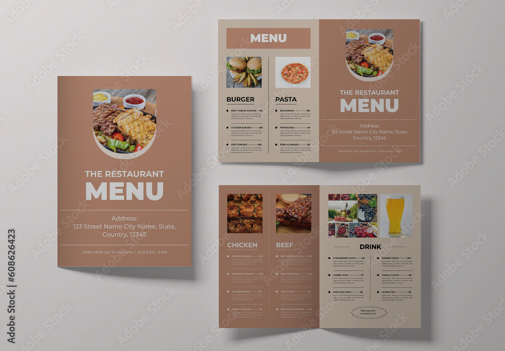Restaurant Food Menu Design Stock Template | Adobe Stock
