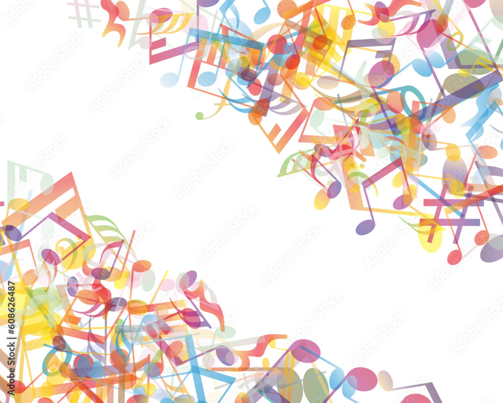 Vector musical notes staff background for design use Stock Vector ...