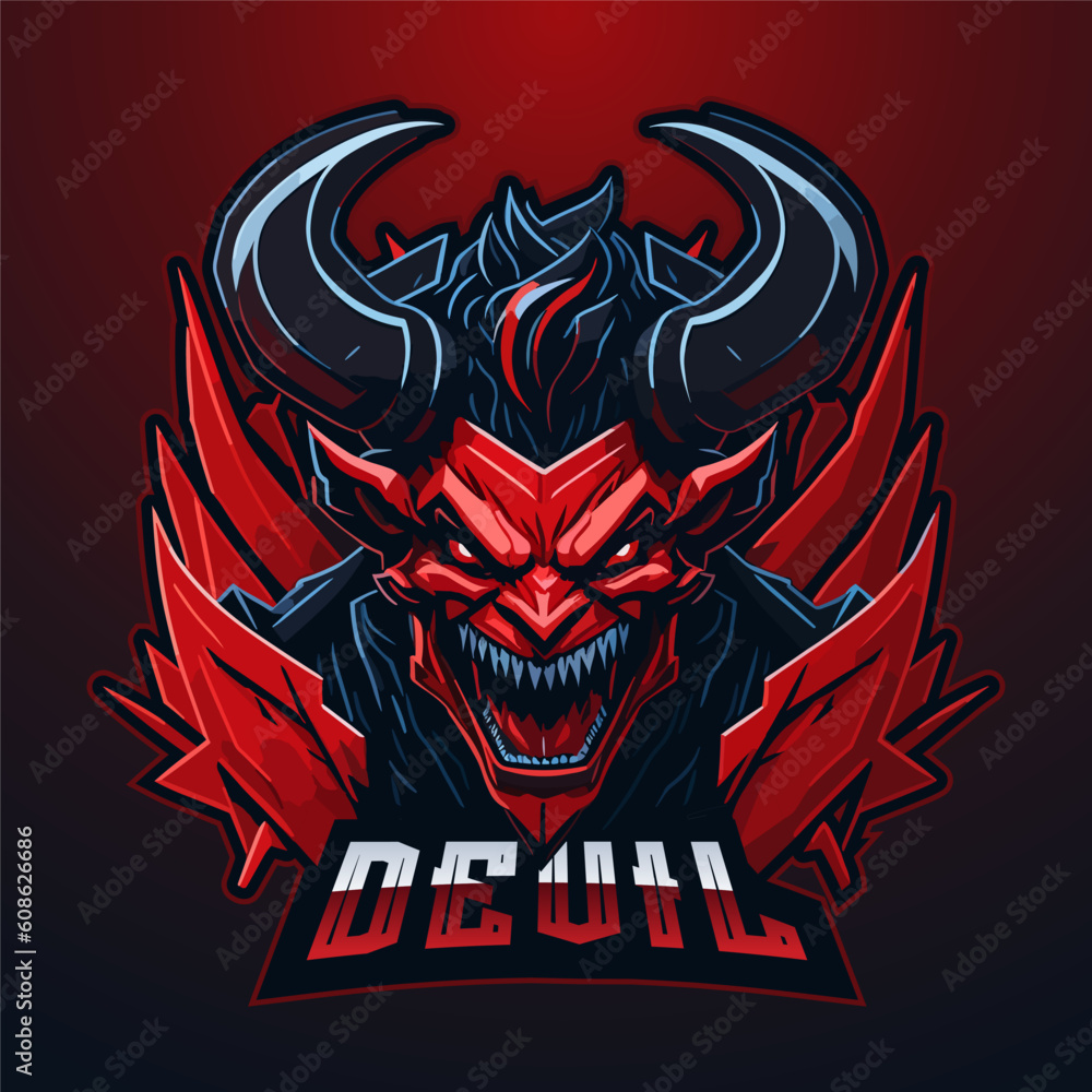 Devil mascot esport logo. High quality esport gaming team logo. Modern ...