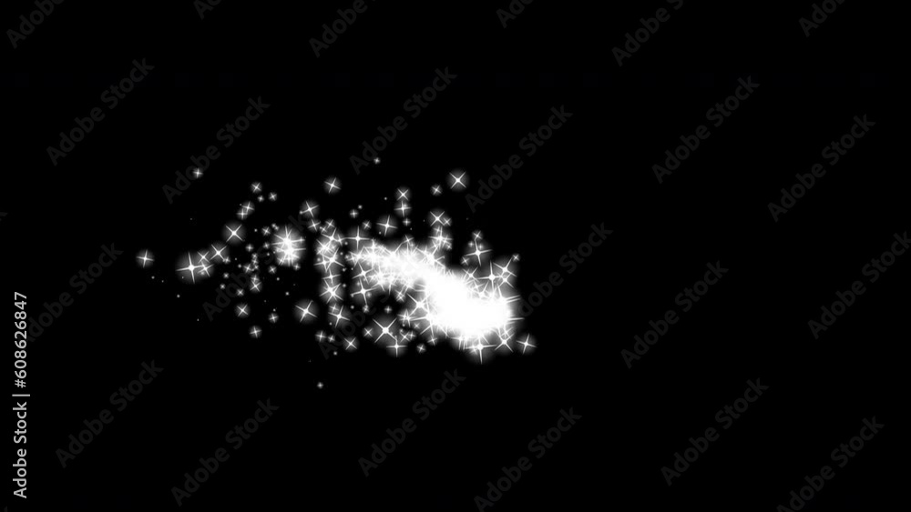 Vidéo Stock Sparkling Trail Glittering particle effect Magic Spark ...