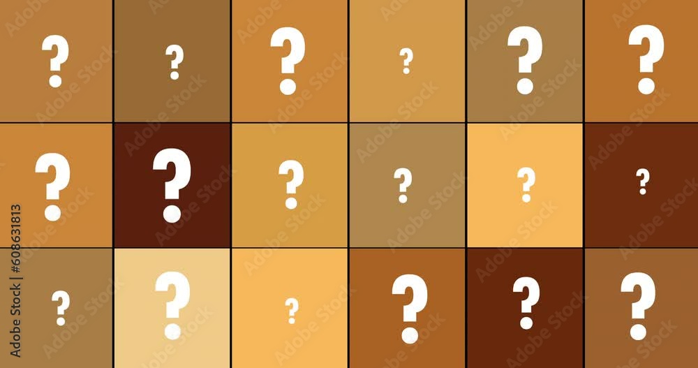 Question marks over rectangular shapes. Rectangular grid pattern in ...