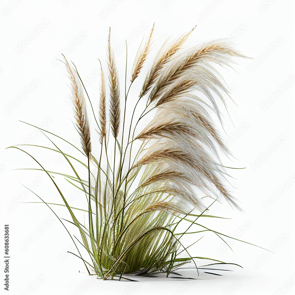 pompas grass png format meadow flow shapes cut out transparent background 3d illustration png ...