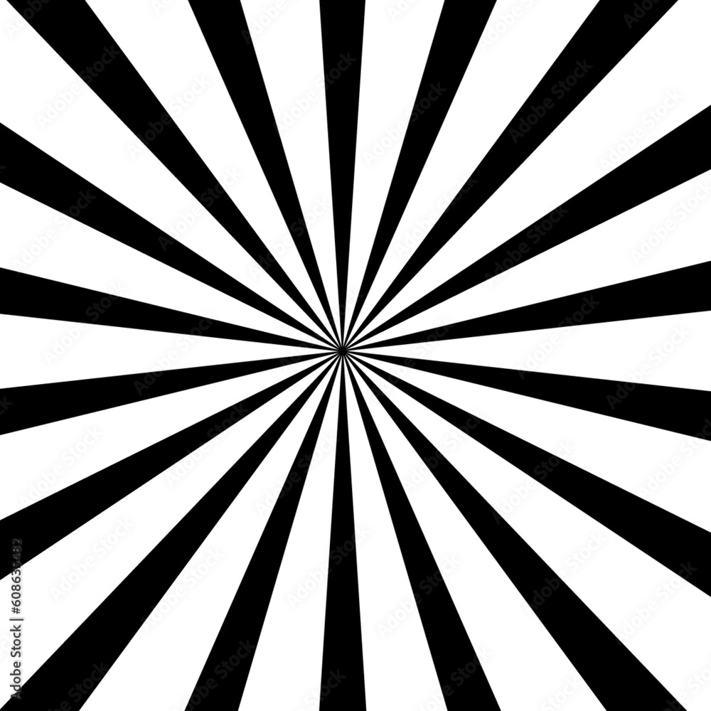 Black sunburst, sunray pattern on transparent background. Royalty high ...