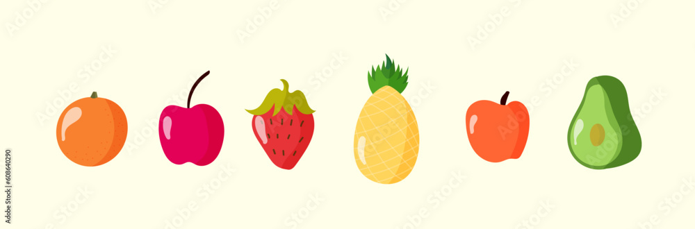 Fresh and some naughty set of emojis of fruits and vegetables: apple ...