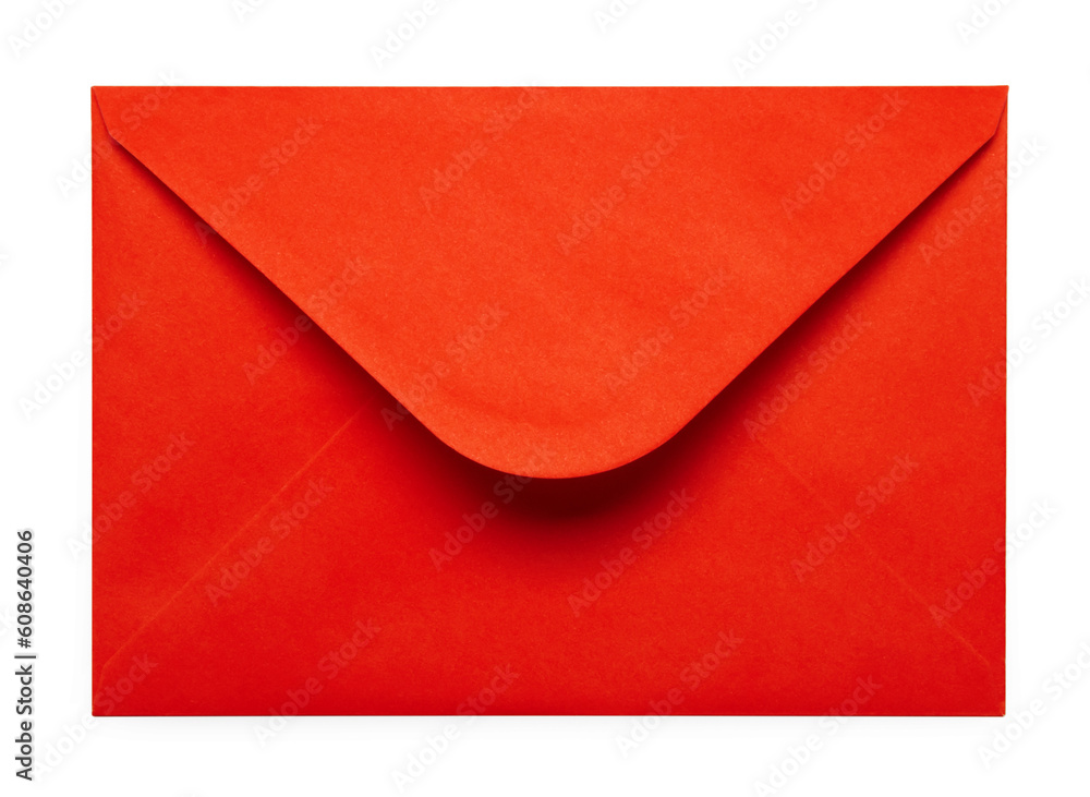 Red mail envelope on transparent background urgent message concept ...