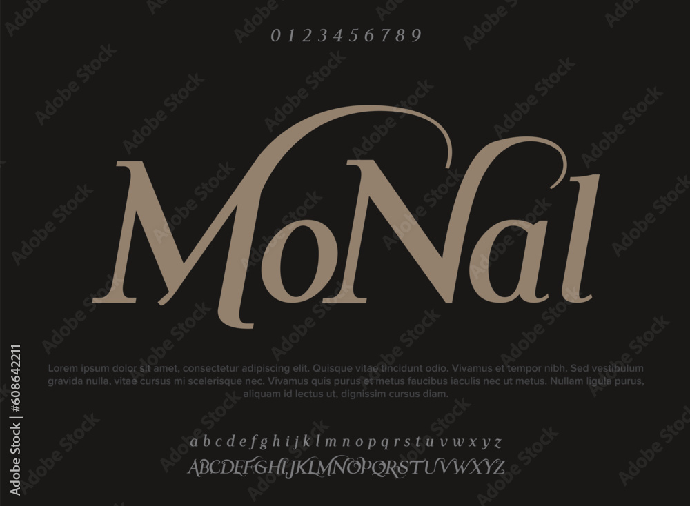 Monal abstract fashion font alphabet minimal modern urban fonts for ...