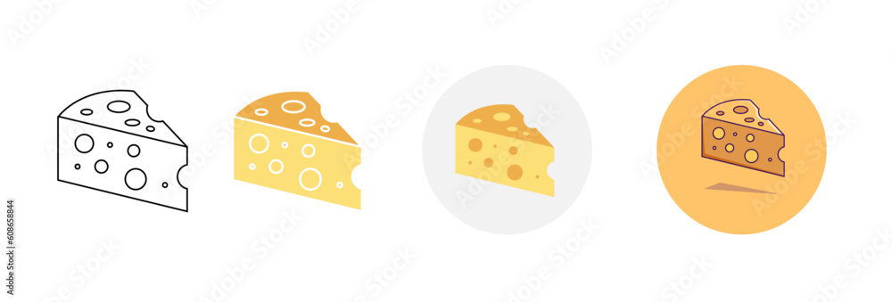 Vetor de Cheese symbol, cheese slice icon, cheese wedge icon, dairy ...
