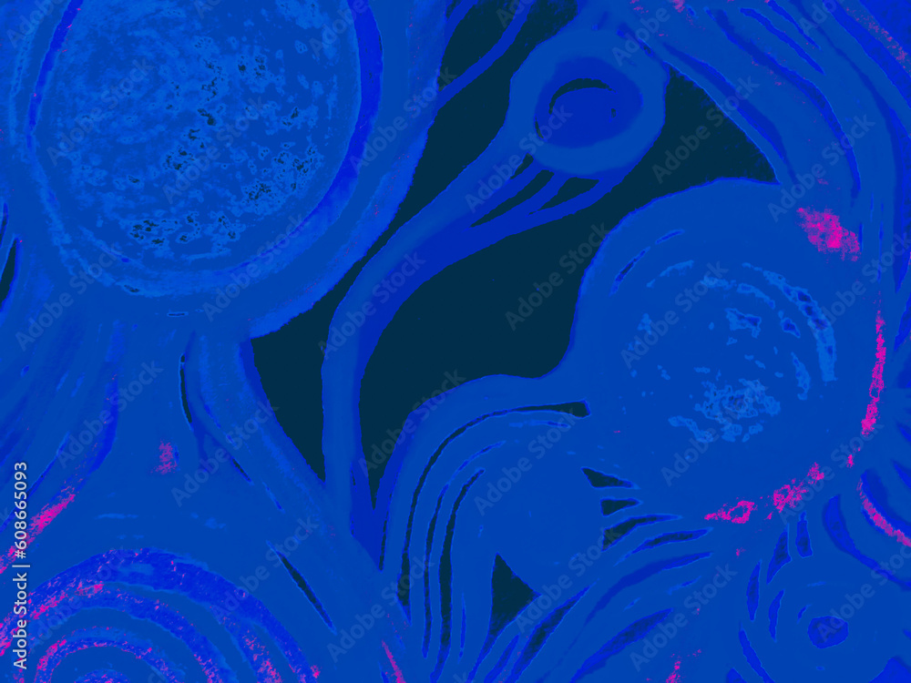 Neon Acute Respiratory Infections. Macro Bacteria. Aqua Microscopic ...