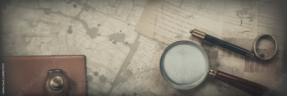 Vintage background on the theme of crime, police, detective ...