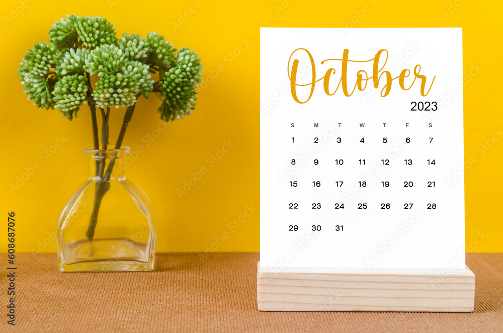 October Desktop Calendar