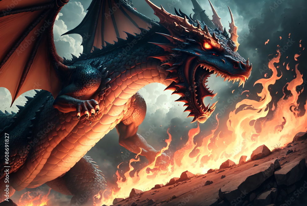 Dragon’s Breath: Flames, Smoke, and Heat in Folklore and Fantasy Stock ...