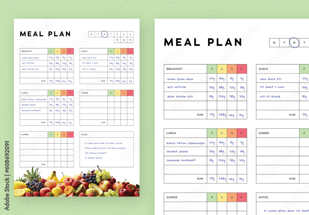 Meal Planner For Tracking Macronutrients With Generative Ai Stock ...