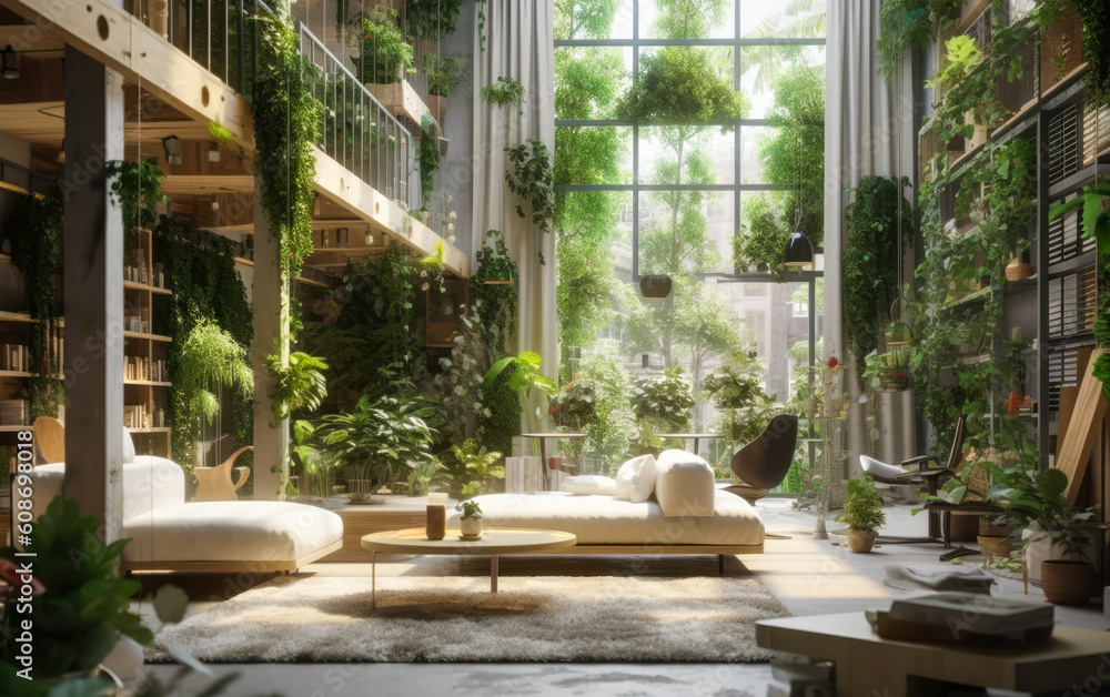 Luxury sustainable green living solution. Eco-friendly houseing ...