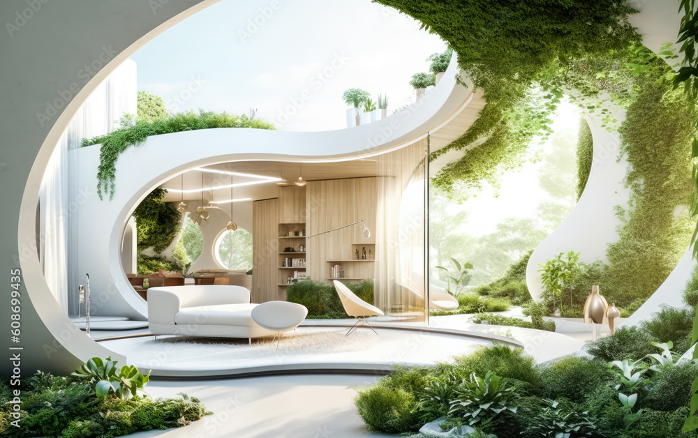 Luxury sustainable green living solution. Eco-friendly houseing ...